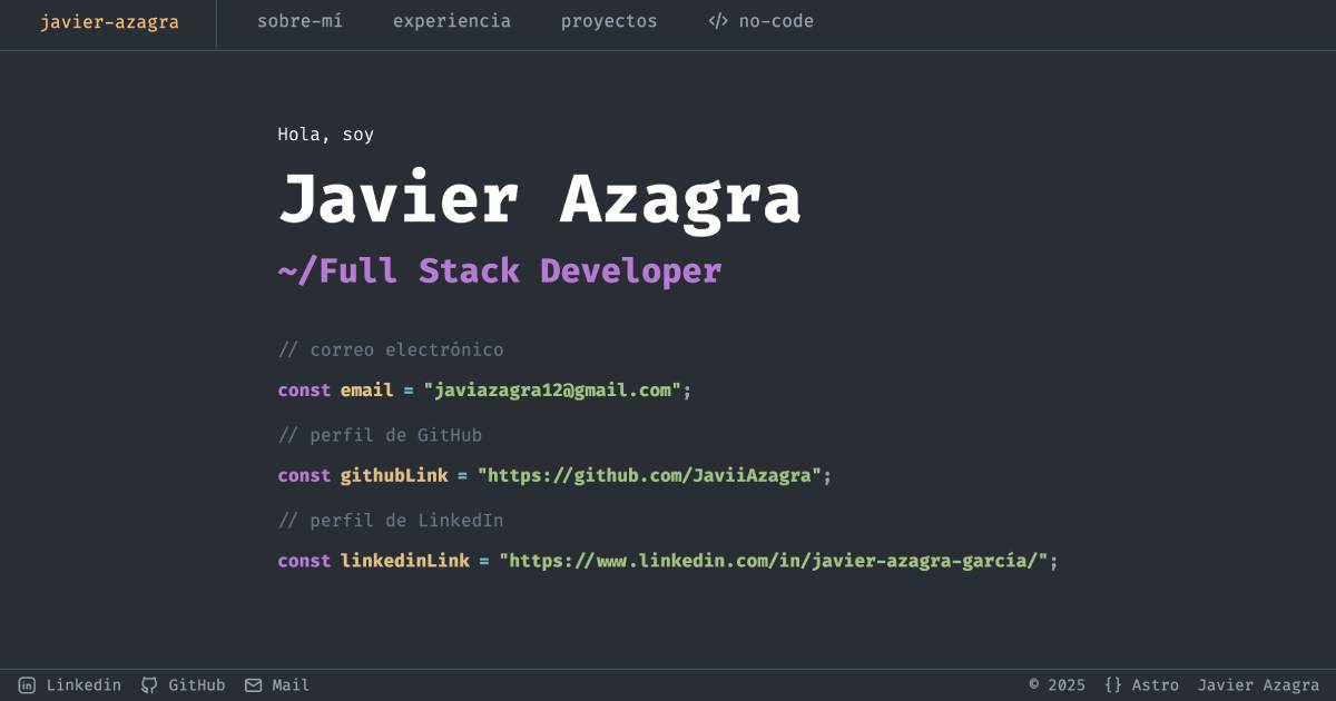 Javier Azagra García - Full Stack Developer